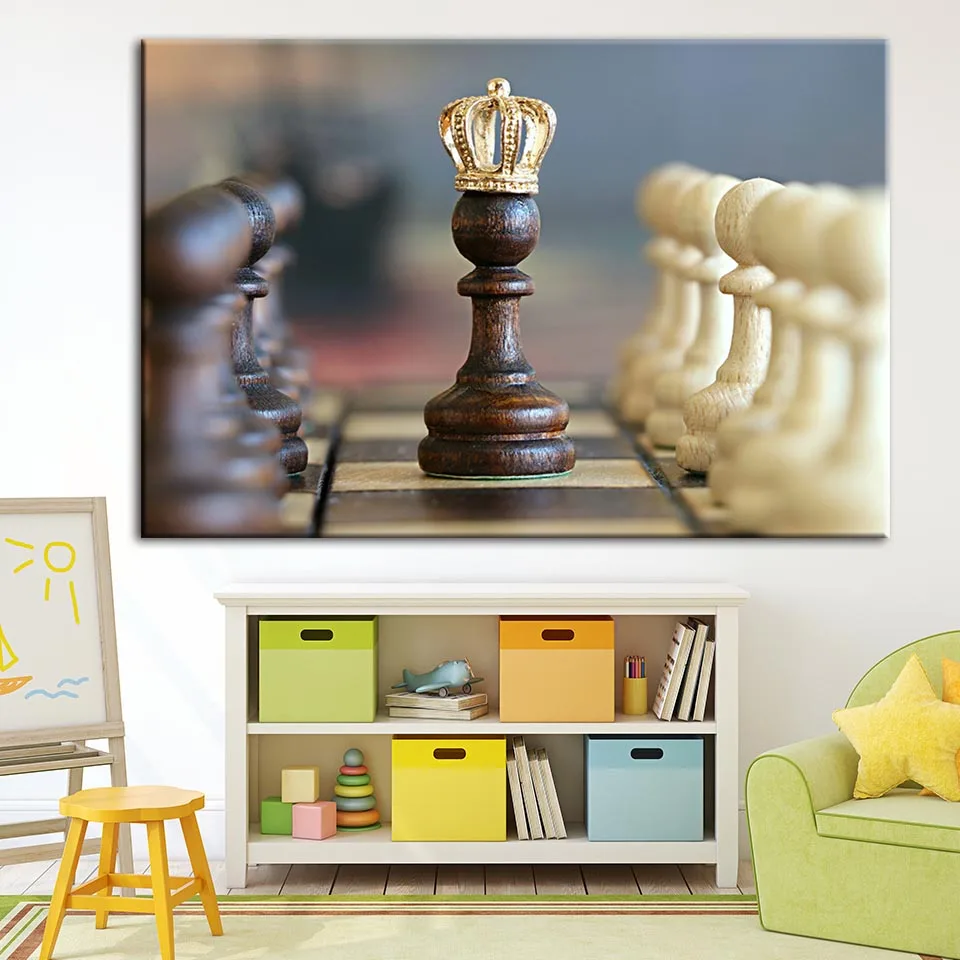 Wall Artwork Home Decoration Modern Picture International Chess Canvas ...