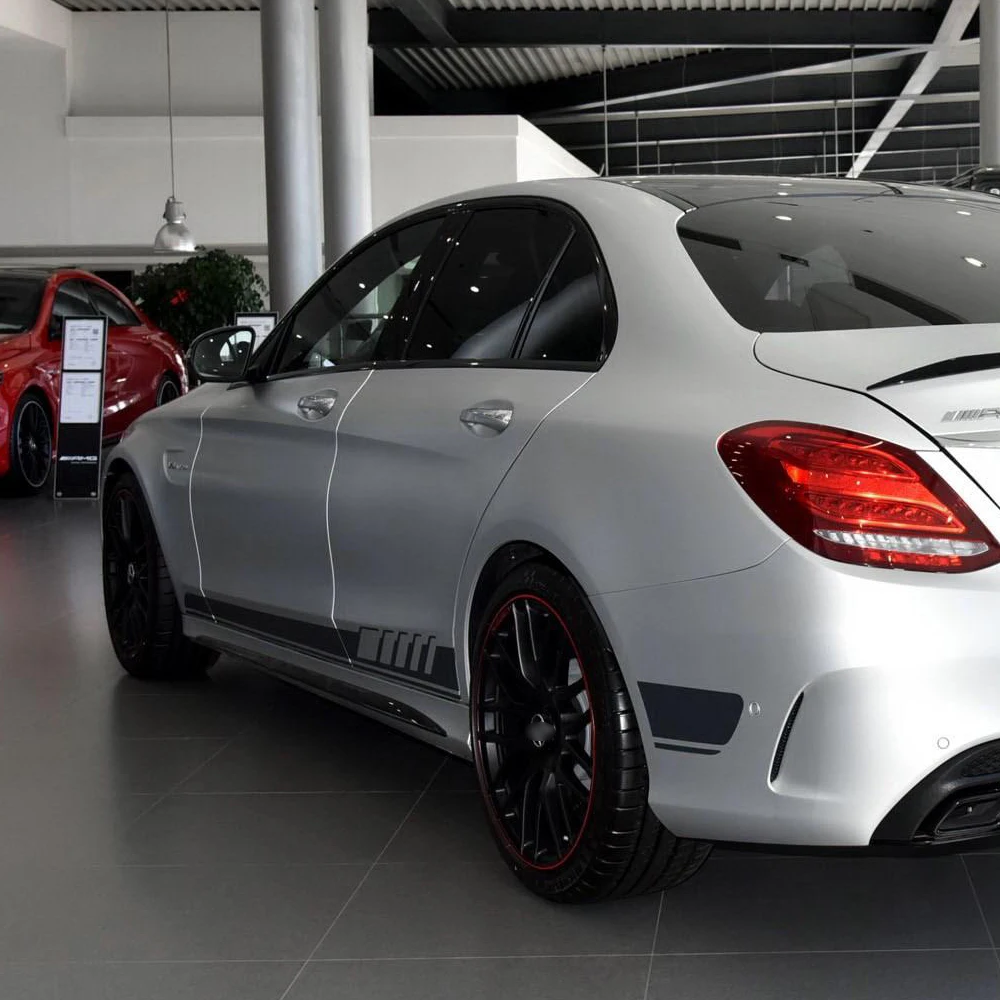 Car Styling Edition 1 Side Stripe Skirt Sticker for Mercedes Benz C ...