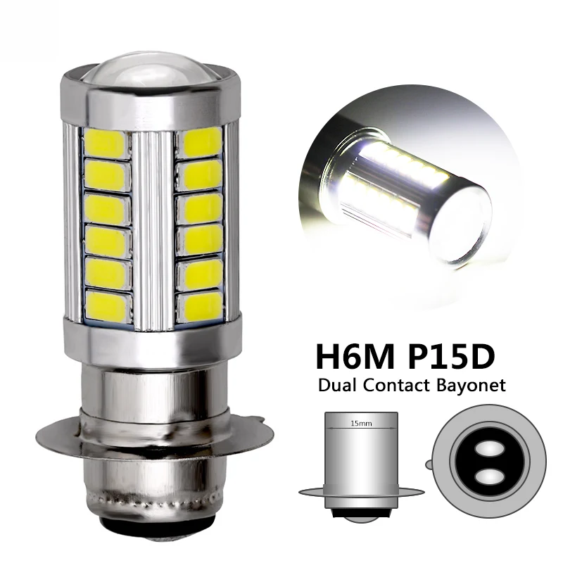 1X Super Bright H6M BA20D Led Motorcycle Headlight H6 P15D LED ...