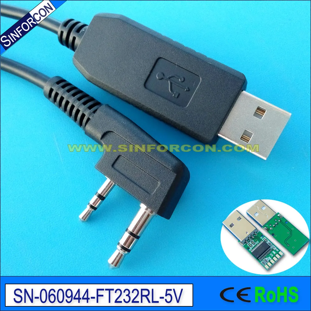 KPG 22 USB FTDI Chipset Two Way Radio Programming Cable dual pin|usb ...