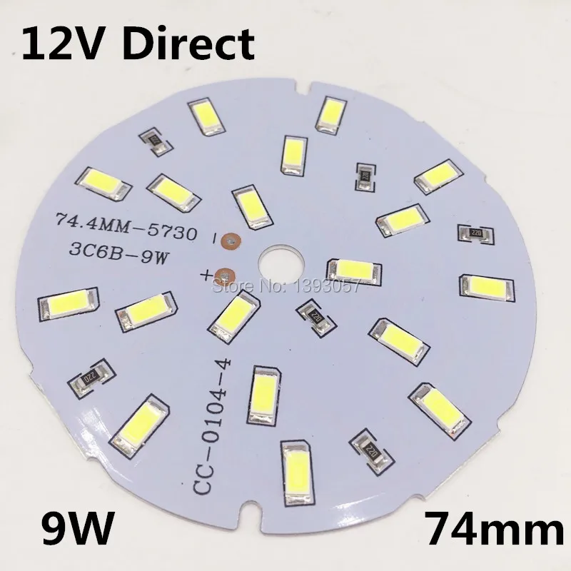 30pcs 9w Smd 5730 Lamp Plate Dc12v Directly Epistar Chip White / Warm ...