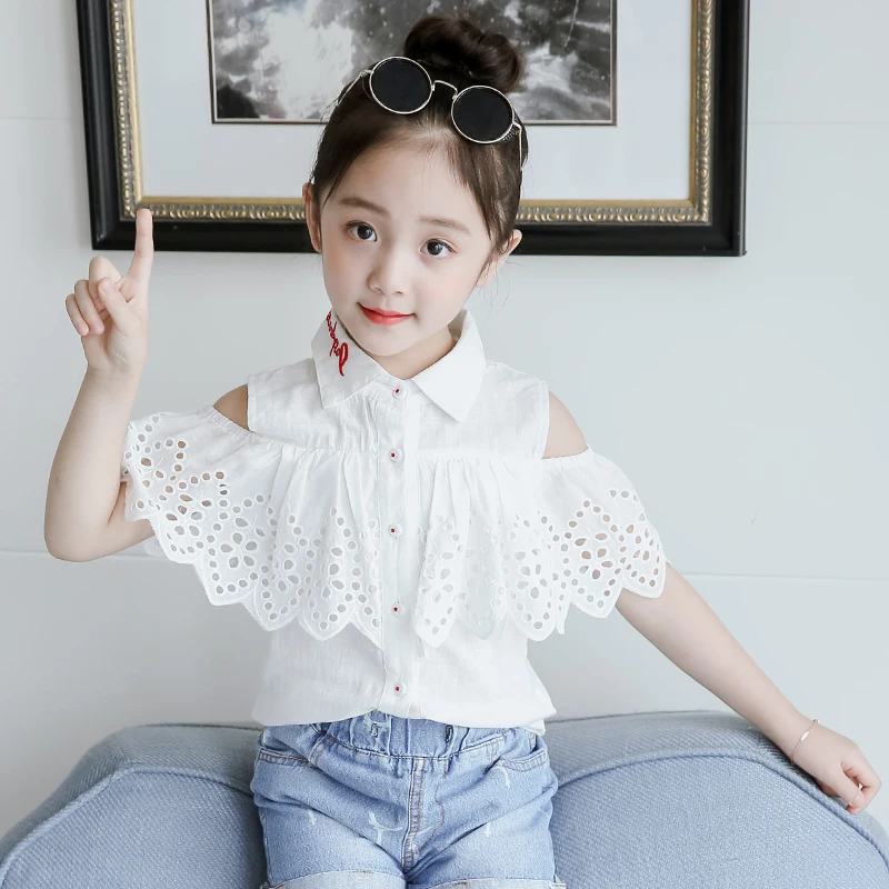 Kids Blouse Girl Cotton White Blouses for Girls 2018 Fashion Autumn ...
