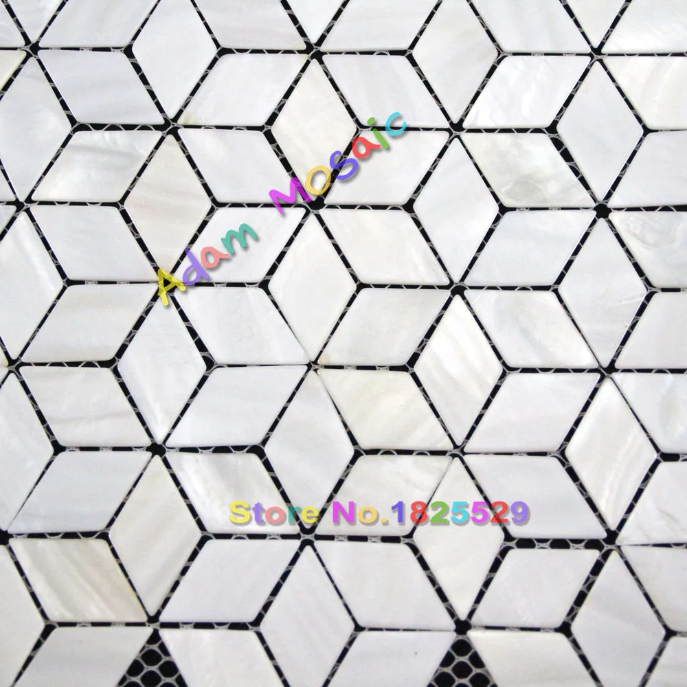 Irregular shape tiles white kitchen design mosaic tile pearl subway ...