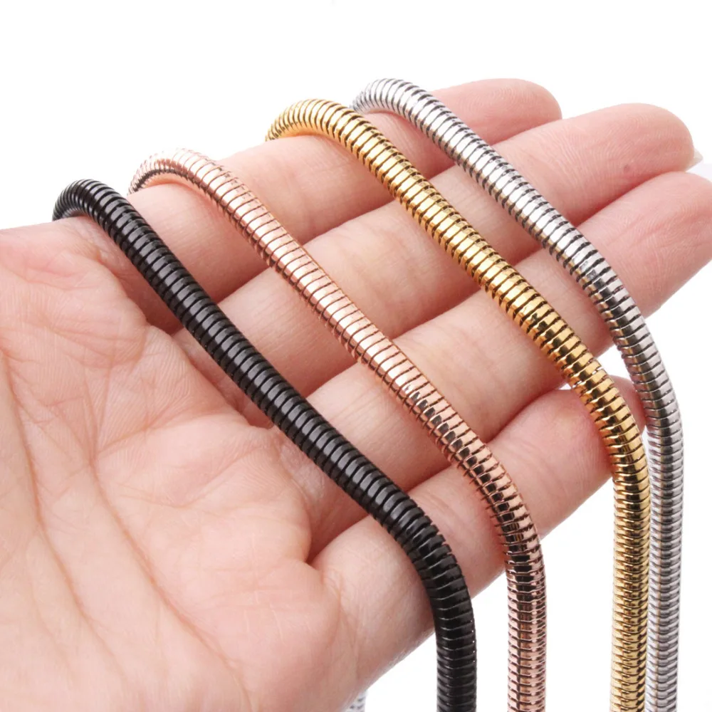 Snake Chain Necklace Stainless Steel Herringbone Chain Necklace ...