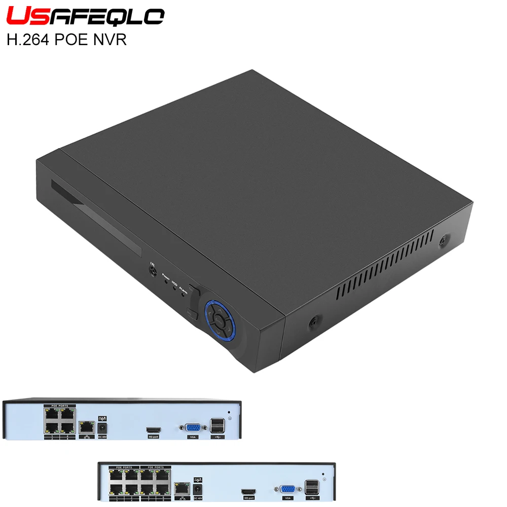 CCTV POE NVR 4CH 8CH H.264 Onvif Video Recorder HI3520D Sensor Network ...