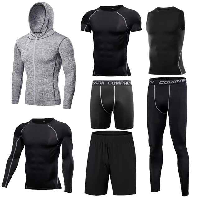 7 in 1 Men's Sports & Fitness Set - Men's Fitness Apparel, Performance ...