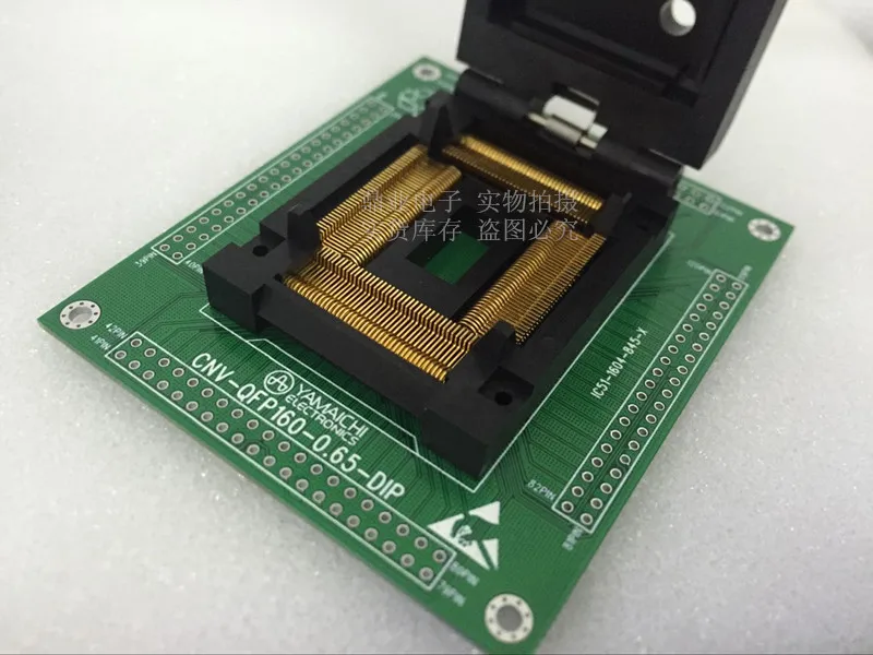 Ic51-1604-845-4 Qfp160/dip Burn-in Socket Gold Plating Ic Testing Seat ...