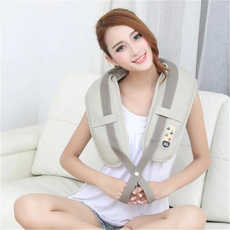 Massage And Relaxation Back Neck Shoulder Massager Electric Heating Vibrating Tapping Massage For