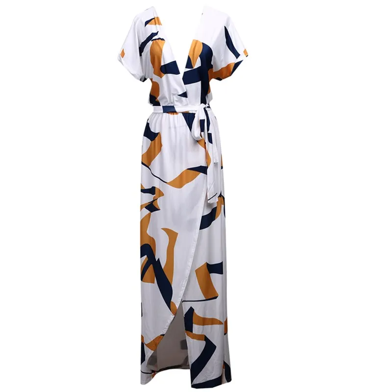 Womens Summer Fashion Boho Long Maxi Evening Party Beach Dress Floral
