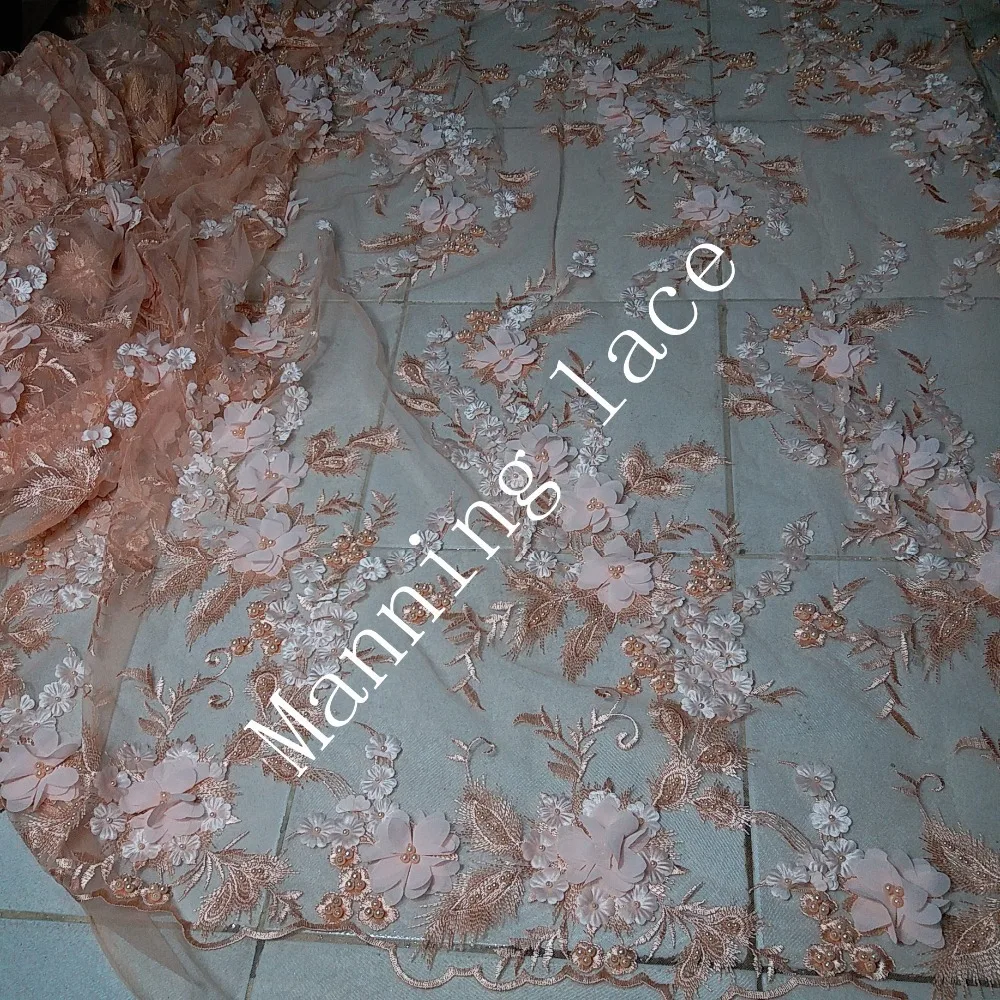 It is made of pearl or pearl lace fabric with sweet and elegant wedding ...