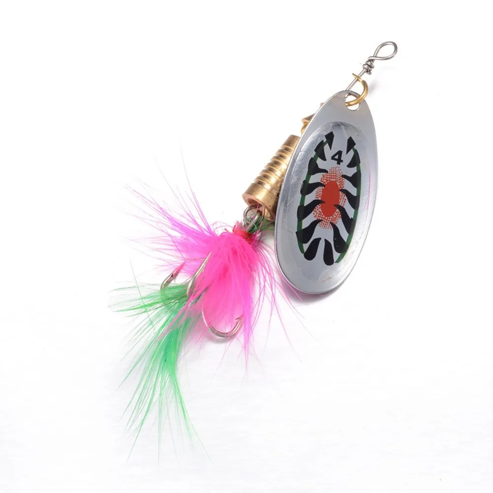 1 Set New Metal Lure Wobblers Sinking Fishing Lure Spinnerbait Spoon ...
