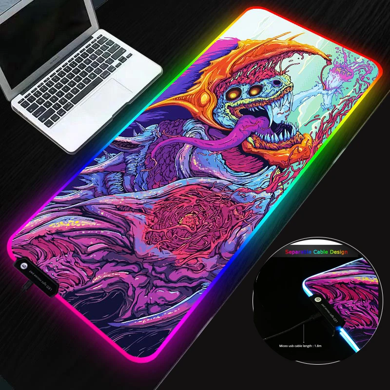 Sovawin Alas Mouse 800X300 Gaming Mousepad RGB LED Light CSGO Karet ...