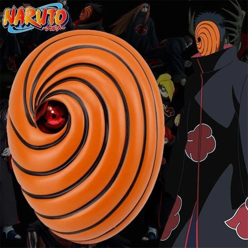 NARUTO Uchiha Mask Tobi Obito Akatsuki Ninja Mask Halloween Cosplay ...