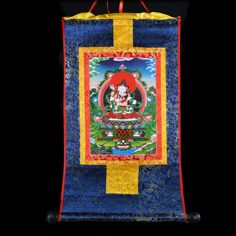 60 CM Vajrasattva Buddha Thang ga Thangka HOME Talisman efficacious ...