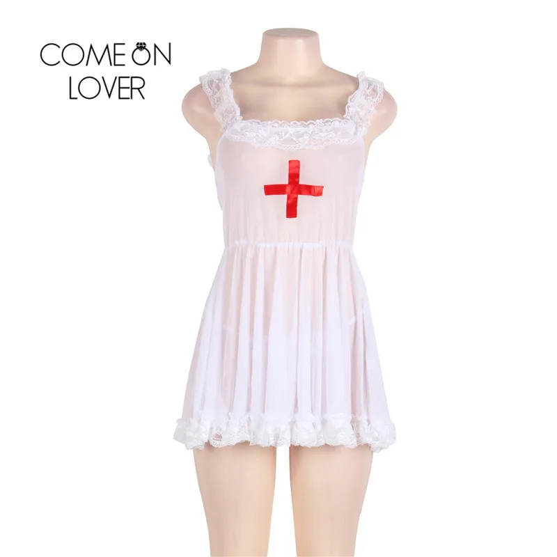 Comeonlover Sex Costume Role Play Temptation Dress G String Hat 2