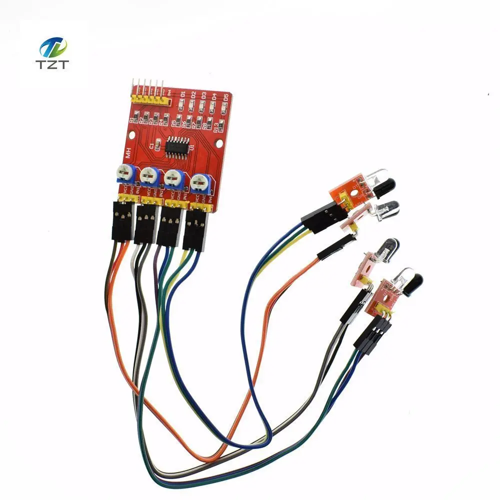 F233-01 Four-way infrared tracing / 4 channel tracking module ...