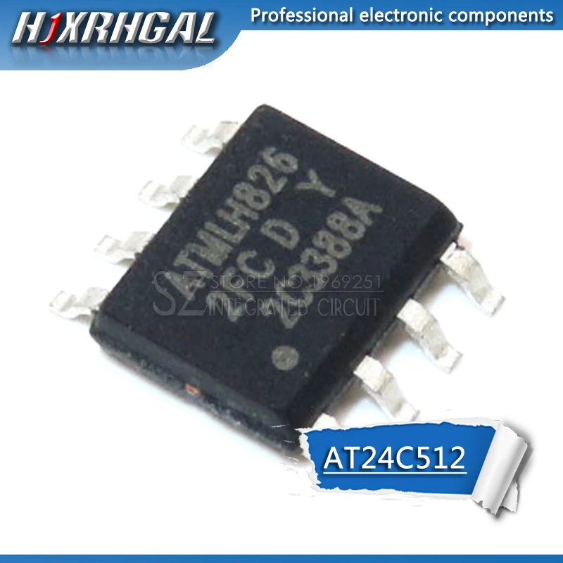 10 PCS AT24C512C SSHD T SOP8 AT24C512 AT24C512C SOP SOP 8 2FC 25C512 SMD|Circuitos integrados ...