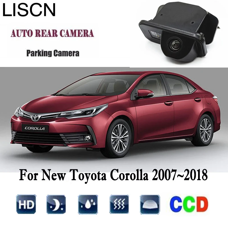 Câmera retrovisora para Toyota Corolla 2007 2018, CCD, visão noturna ...