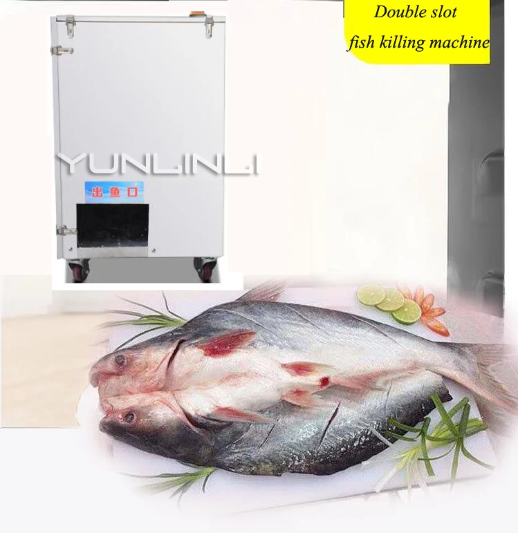 1500W 220V Automatic Double Slot Fish Killing Machine Scraping Scale ...