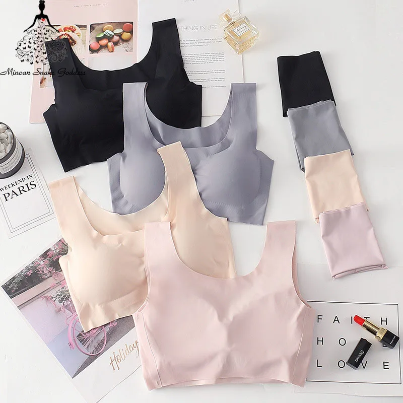 Conjunto de ropa interior sin costuras para mujer, conjunto de ...