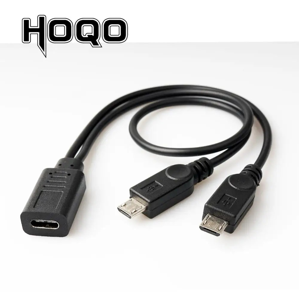 USB C Y Kabel Usb Type C Vrouwelijke Connector Naar Dual Micro Usb ...