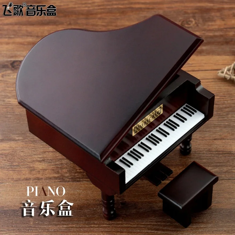 Decor Music Boxes Mini Constellation Hand cranked Wooden Simulated ...