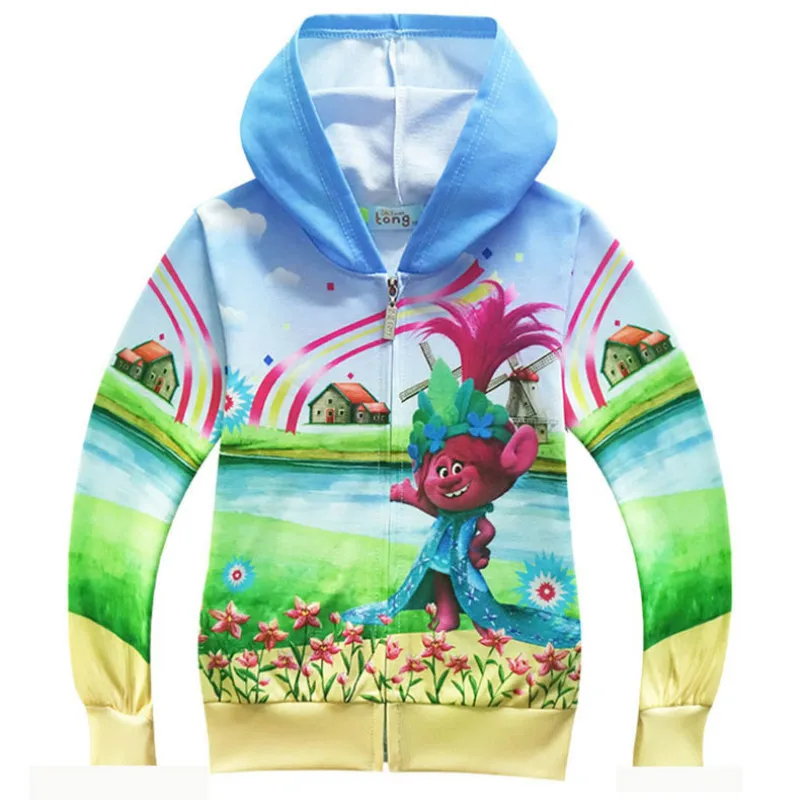 Kids Hoodies Trolls Jackets for Girls Clothes Children's Sweatshirts ...