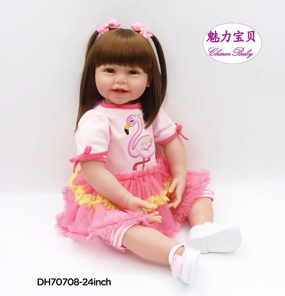 New arrival 61cm silicone reborn doll 24 inch Lifelike baby boy doll ...