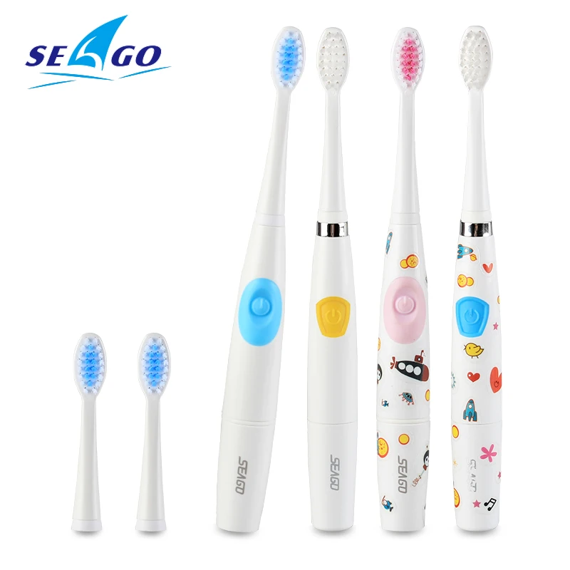 SEAGO Electric Sonic Toothbrush For Kids Cartoon Sticker Waterproof ...