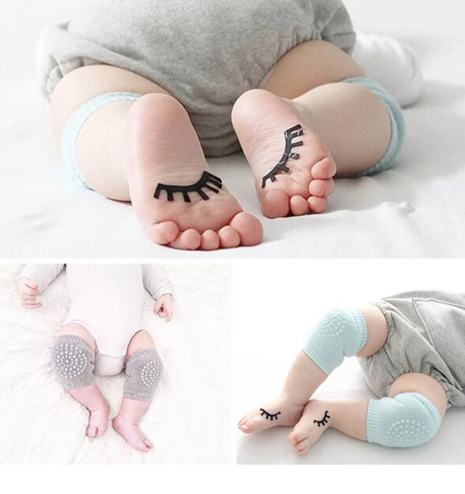 Cotton Children Knee Protectors Non-slip Baby Crawling Knee Pads Safety ...