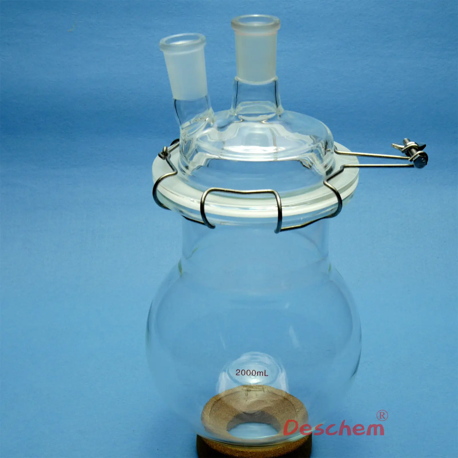 2000ml,24/40,glass Reactor,two Necks,2l Laboratory Reaction Flask,w ...