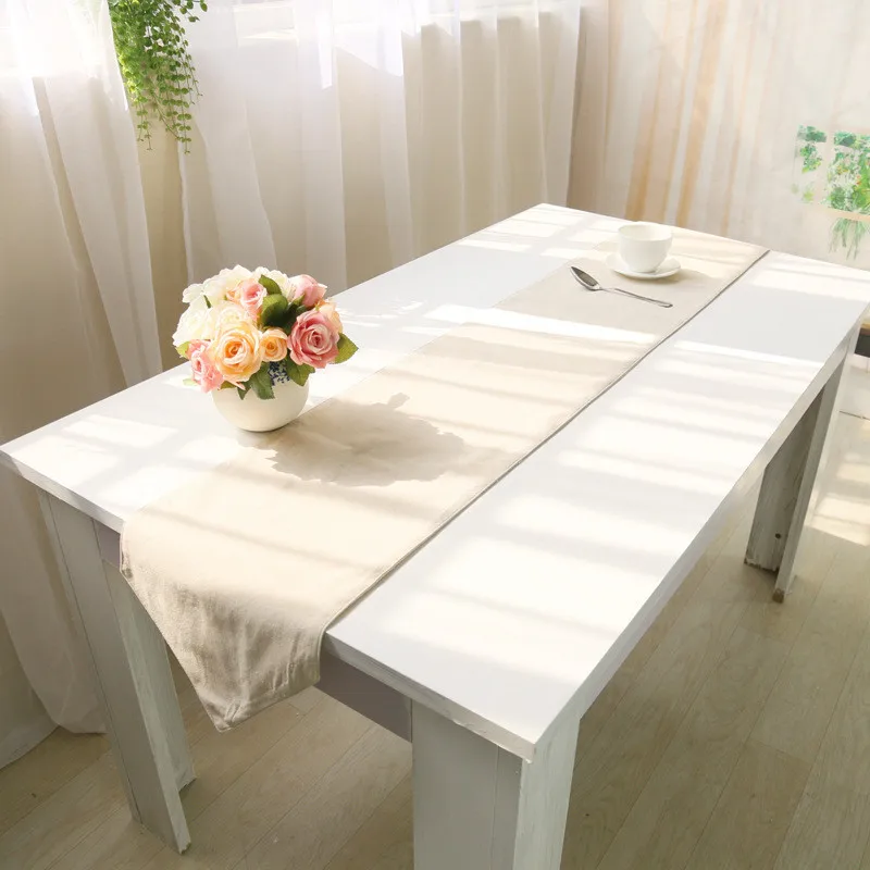 Table Runners Modern White Table Runner Home Hotel Dustproof Cloth ...