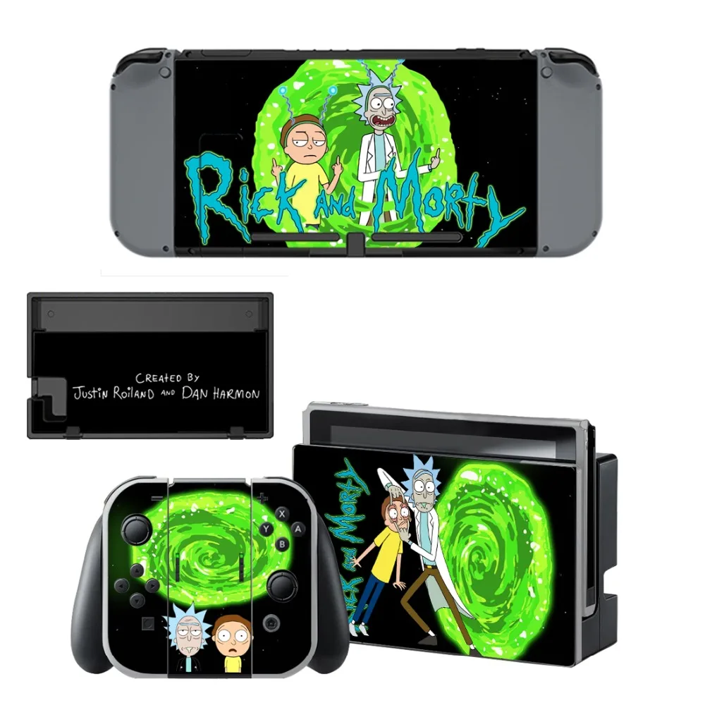 Rick and Morty Skin Sticker Nintendo Switch Console Joy-Con Dock ...