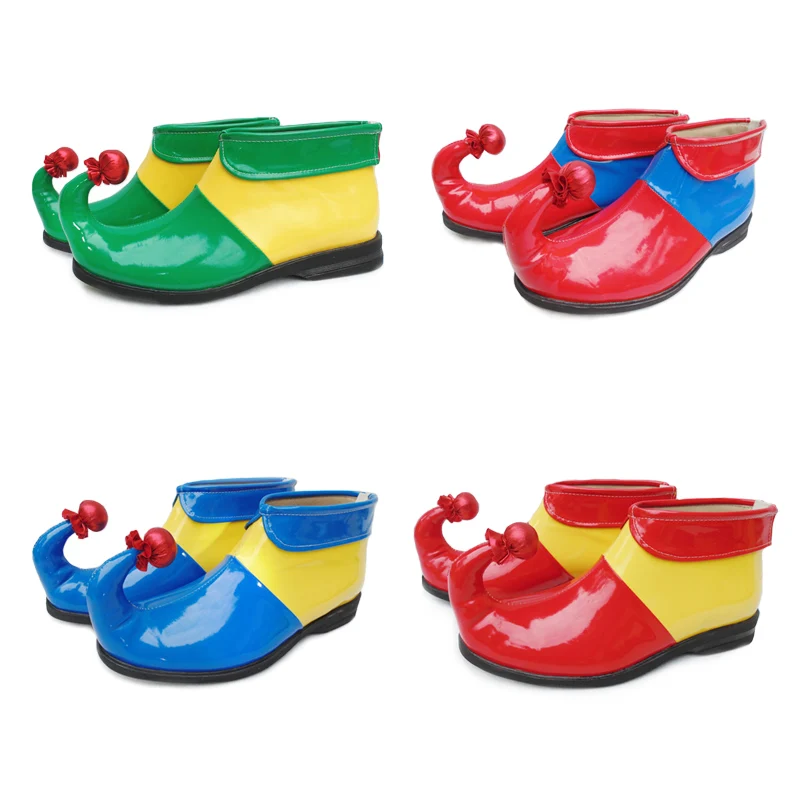 4 Colors Adult Clown Shoes Halloween Cosplay Shoes Clown Performance ...