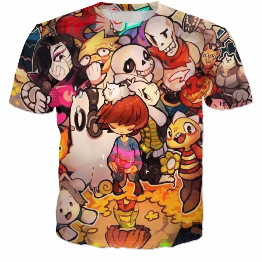 Undertale T Shirt 3d Cartoon Character T Shirt Summer Style Tees Tops ...
