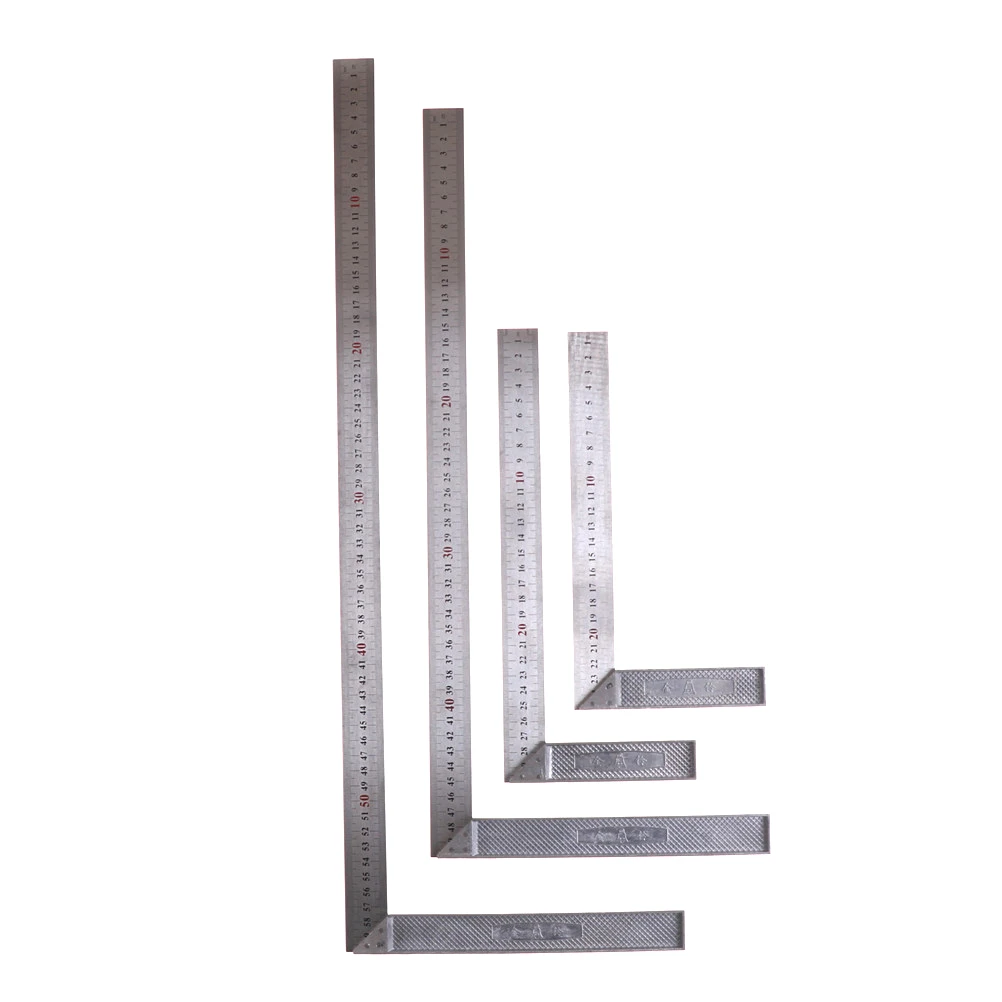 4 Sizes Metal Steel Engineers Try Square Set Wood Measuring Right Angle ...