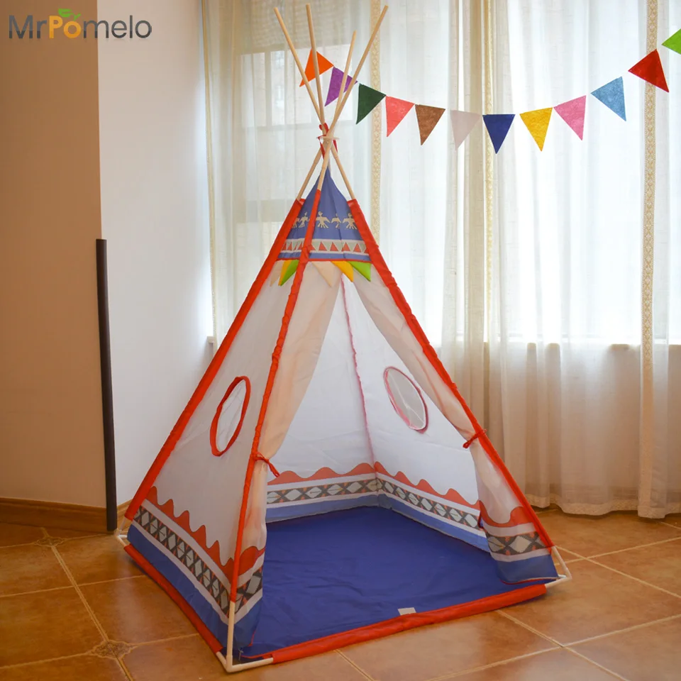 MrPomelo Toy Tents Indoor Indian Ball Pool for Kids Tipi Outdoor ...