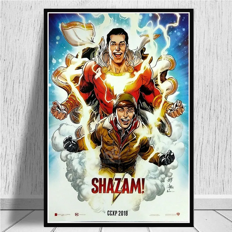 Shazam! 2019 Movie DC Superhero Movie Anime Pop Comic Poster And Prints ...