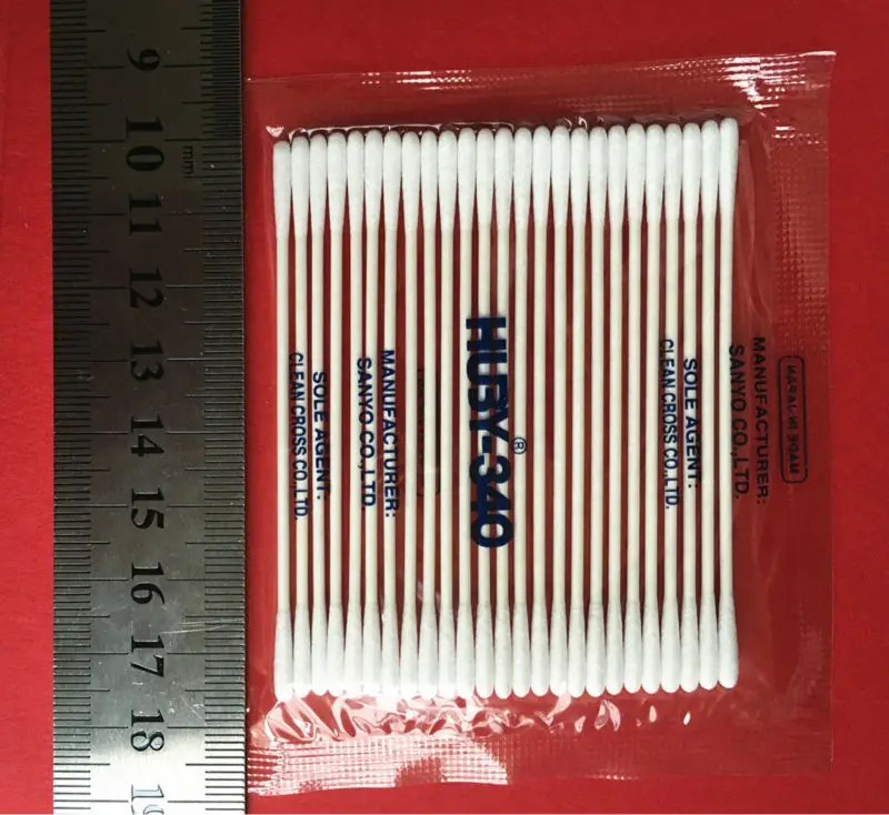 10 packs (25pcs/pack) Cotton Swab Huby-340 BB-002 with double round tip BB002