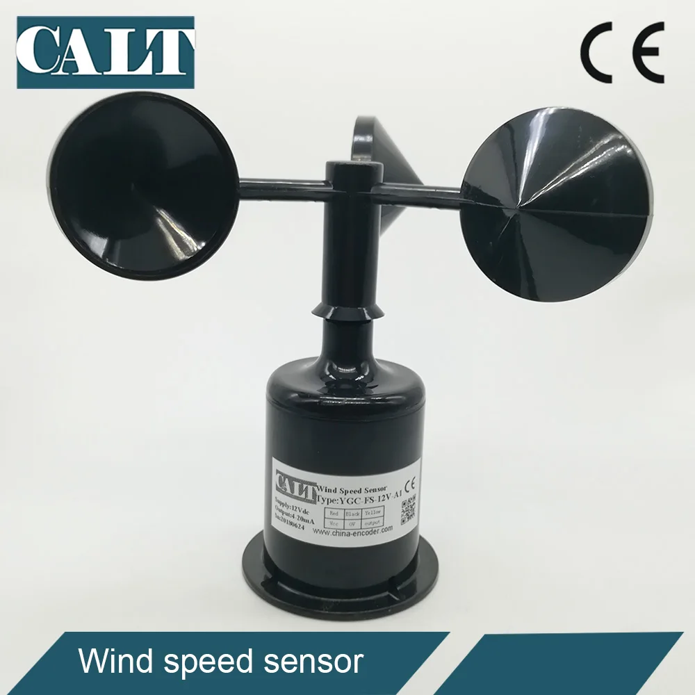 Calt 12 24 Vdc 3 Cup Wind Speed Sensor Anemometer Analog 4 20ma Digital