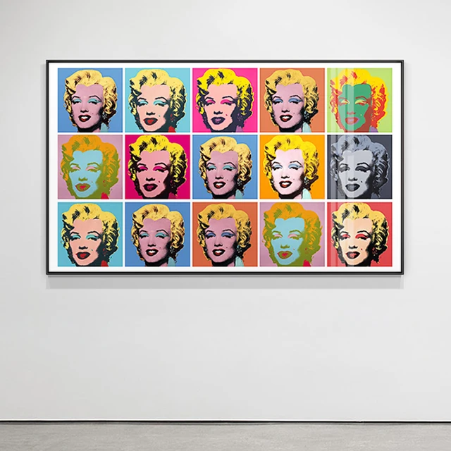 Marilyn Diptych Artwork by Andy Warhol Printed on Canvas • CanvasPaintArt
