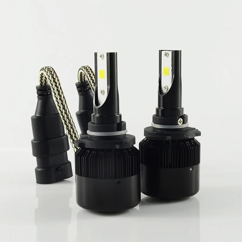 1 Set 9005 HB3 60W 6400LM C6S LED Headlight COB LED Chips All in one ...