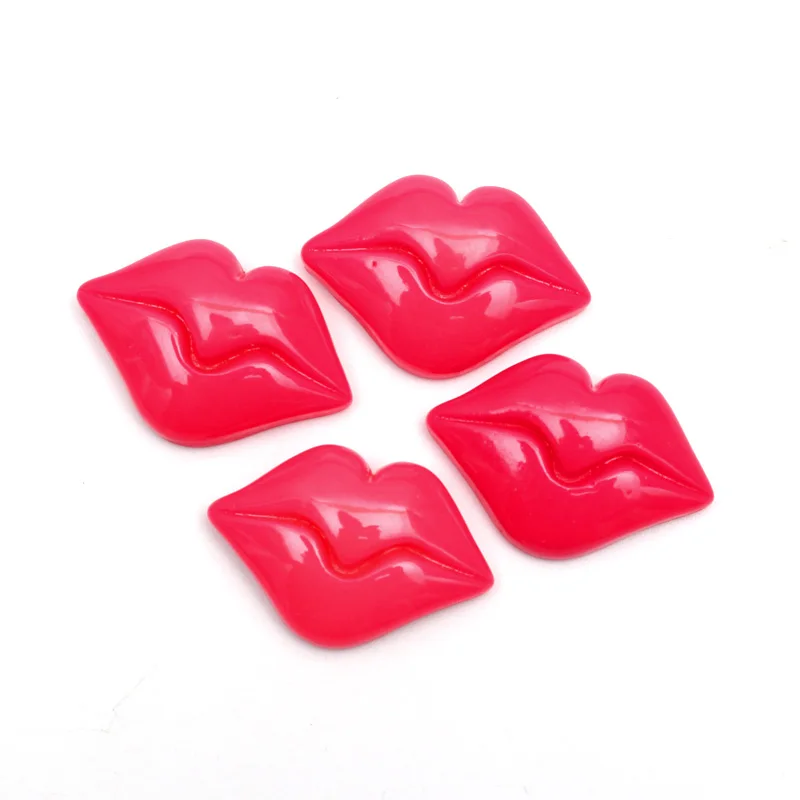 20Pcs-Red-Lips-Resin-Decoration-Craft-Flatback-Cabochon-Embellishments ...