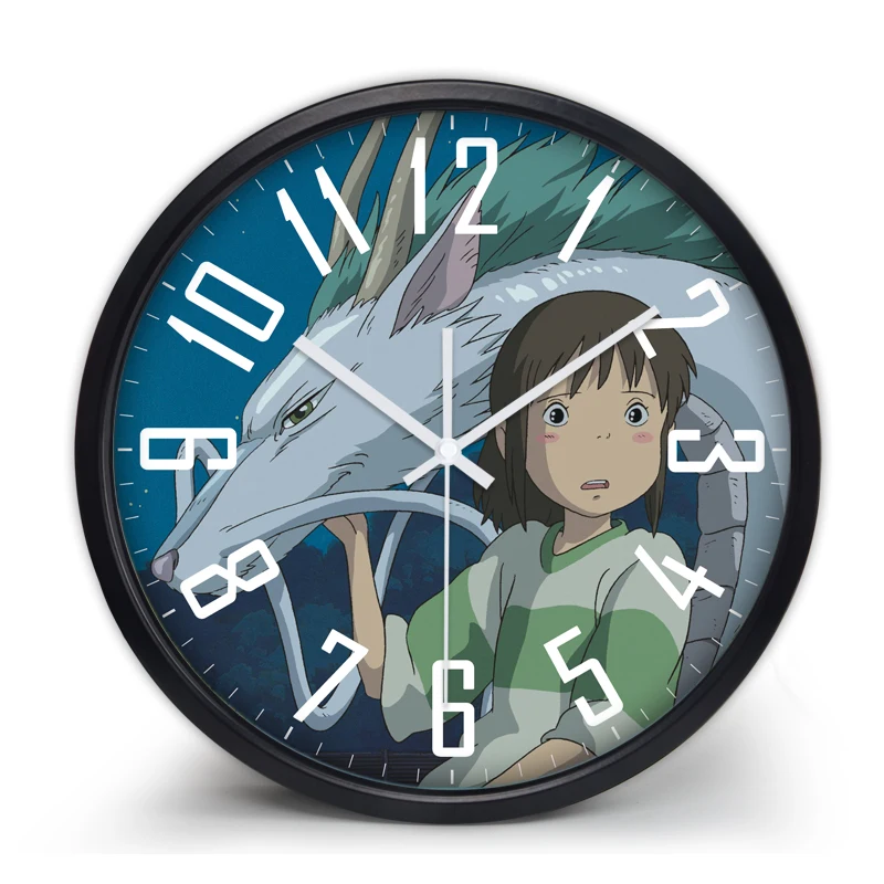 Spirited Away Clock ,Hayao Miyazaki Wall Clock,Silent Metal Clock ...