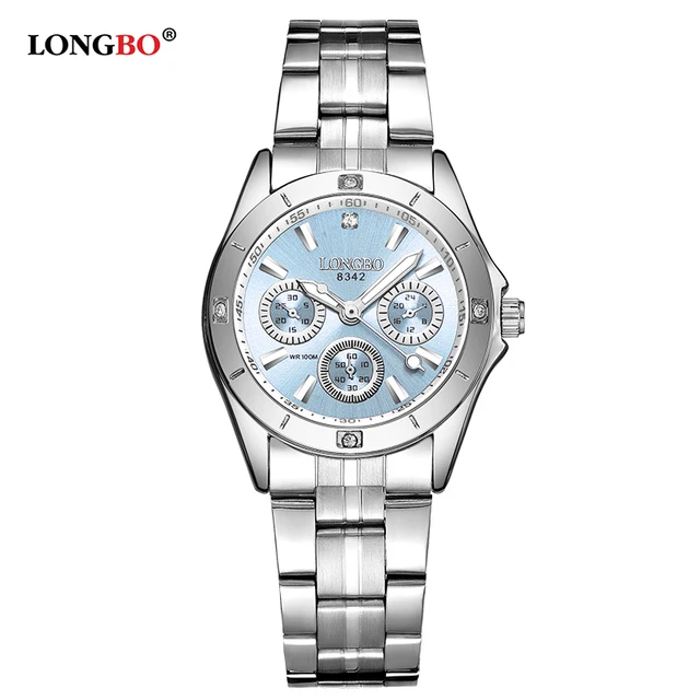 LONGBO Quartz Wristwatch Military Sport Couple Stainless Steel Band ...