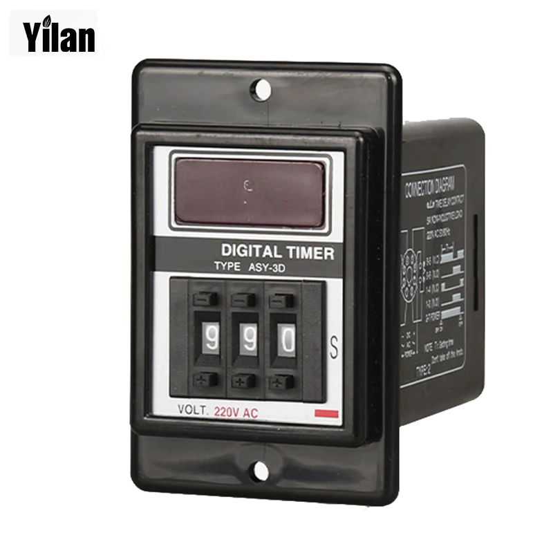 Ac 220v Power On Delay Timer Time Relay And Socket Asy 3d 99s In Relays