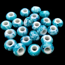 12pcs 15x9mm Big Hole Beads Oblate Circle Space Beads for Jewelry ...