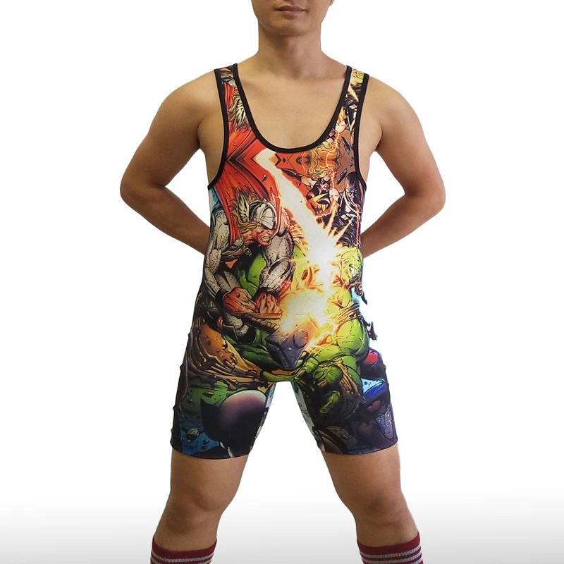 The Incredible Fighting Hulk Wrestling Singlet Wear Uniform ...