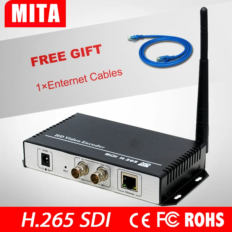 Wireless Wifi Hd Sdi Encoder H265 Wifi Encoding Rtmp Encoder For Wedding Webcast News Live 