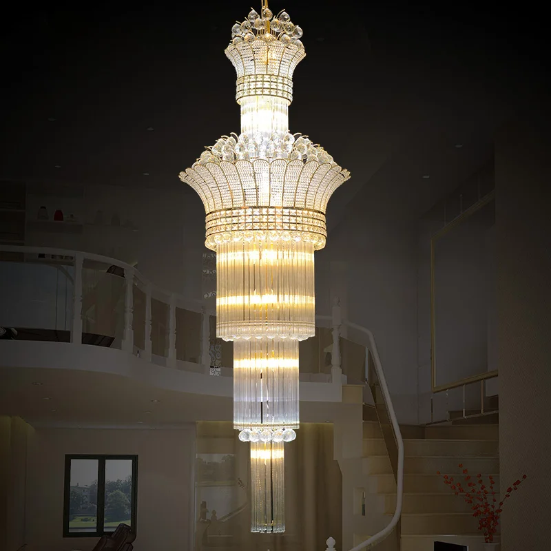 T 2016 LED Modern Luxury Villa Hotel Large Engineering Crystal Ceiling ...